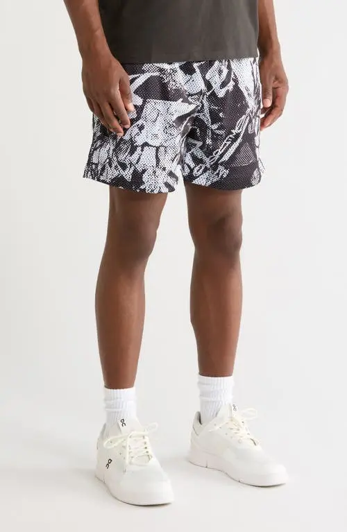 OVERTIME Vandal Graphic Print Mesh Shorts