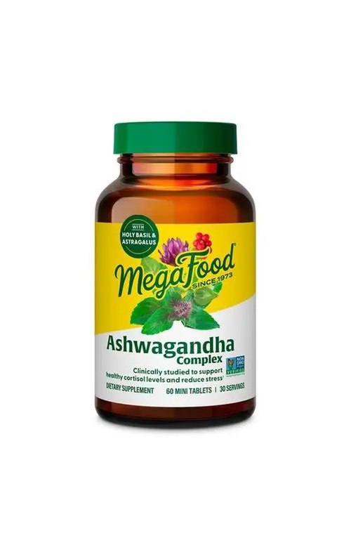 MEGAFOOD Ashwagandha Complex, Cortisol Supplement, Vegetarian, Gluten Free