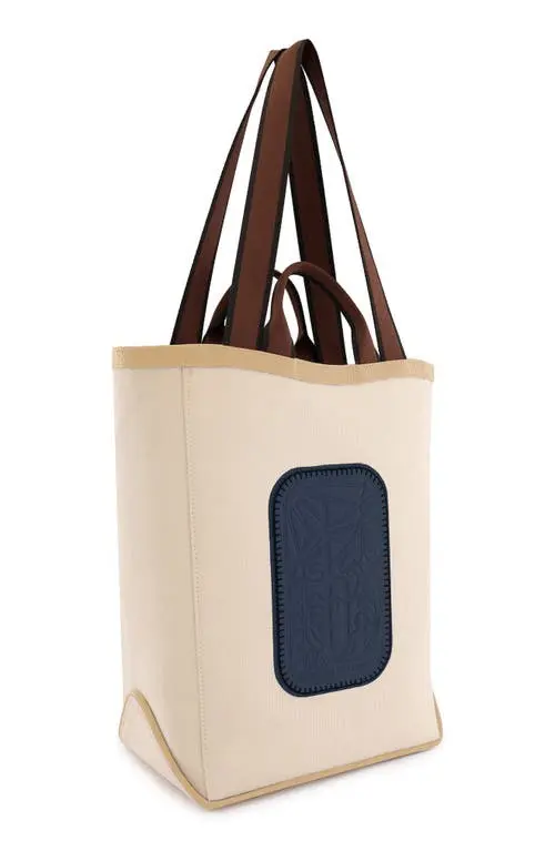 BEHNO Maison Canvas Tote - Sand/navy