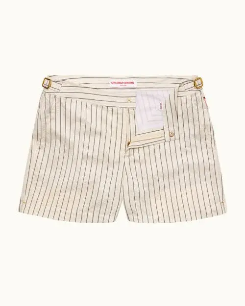 Orlebar Brown Setter Seersucker Shorter Length Tailored Swim Shorts