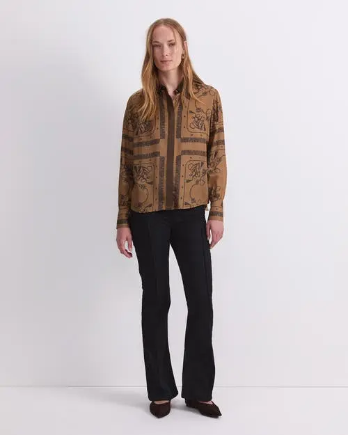SPORTSCRAFT Sadie Horse Print Long Sleeve Shirt