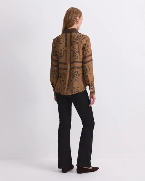 SPORTSCRAFT Sadie Horse Print Long Sleeve Shirt