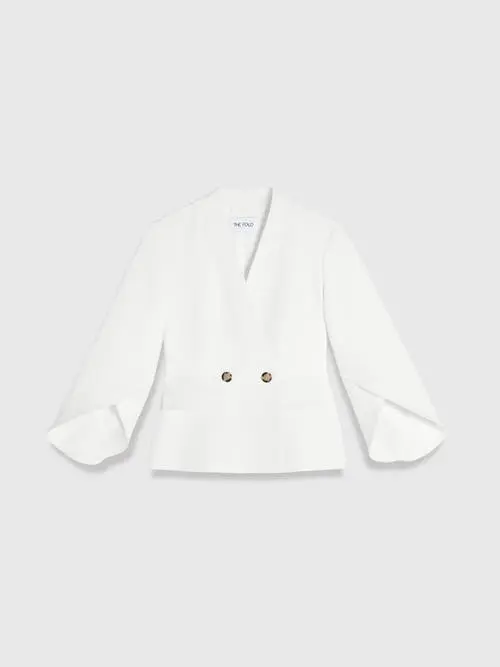 The Fold Signature Draped Cape Blazer