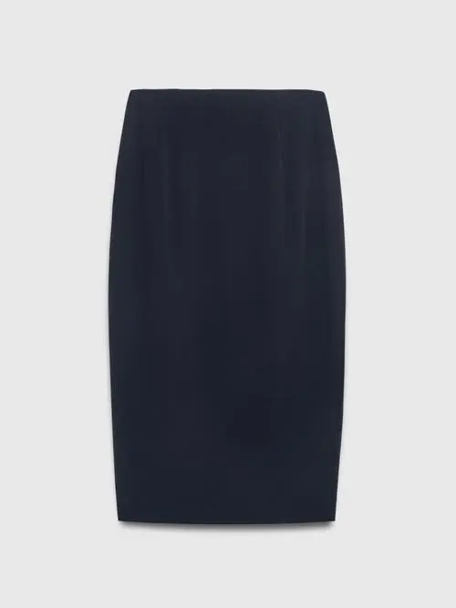 The Fold High Waist Tailored Pencil Skirt