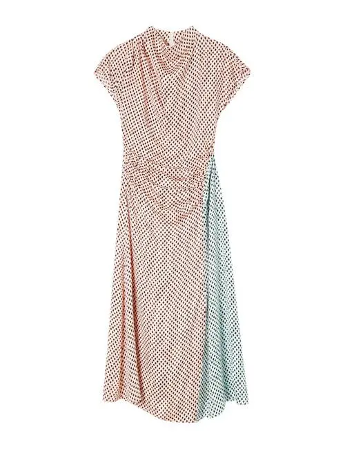 Whistles Short Sleeve Cowl Neck Dress