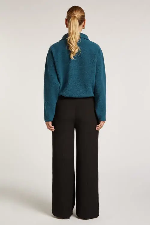 4TH ARQ Phoenix Half-zip Fleece Sweatshirt - Midnight Teal