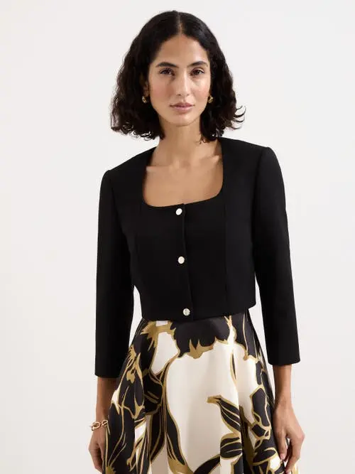 PHASE EIGHT Miranda 3/4 Sleeve Jacket - Black