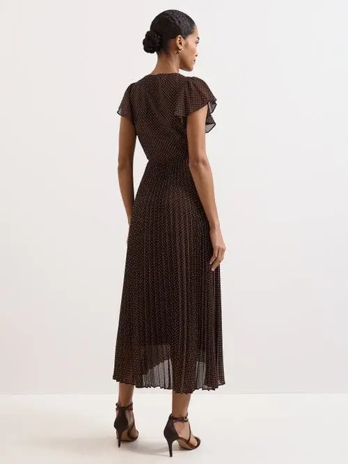 PHASE EIGHT Louisa V-neck Pleated Wrap Dress