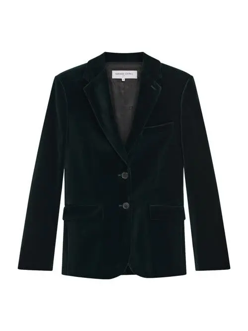 Gerard Darel Velvet Suit Blazer - Green