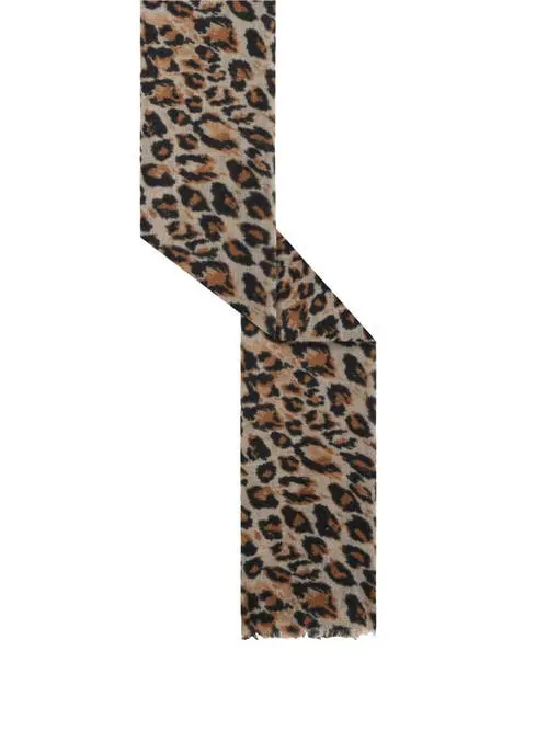 Gerard Darel Leopard Print Scarf - Straw