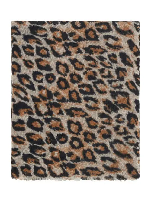 Gerard Darel Leopard Print Scarf - Straw