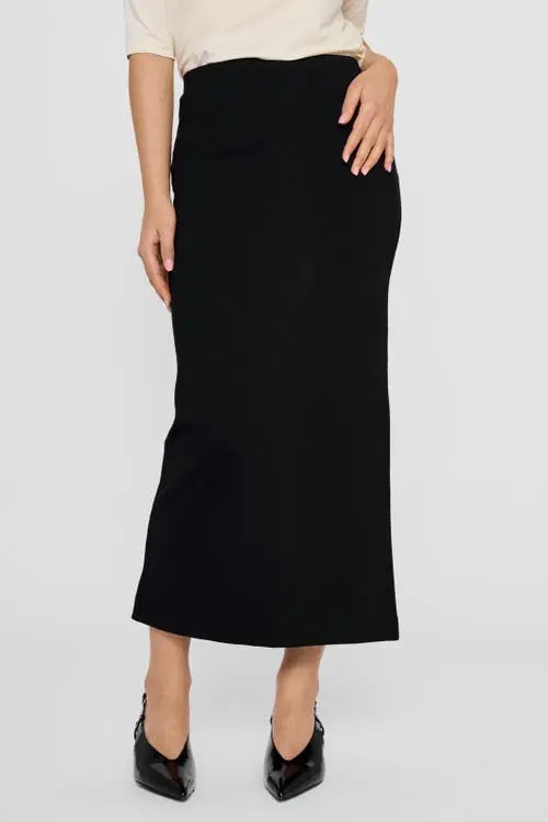RESIDUS Straight Midi Skirt With Back Slit