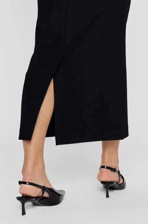 RESIDUS Straight Midi Skirt With Back Slit