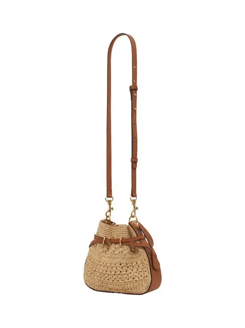 Gerard Darel Mini Romy Woven Bucket Bag
