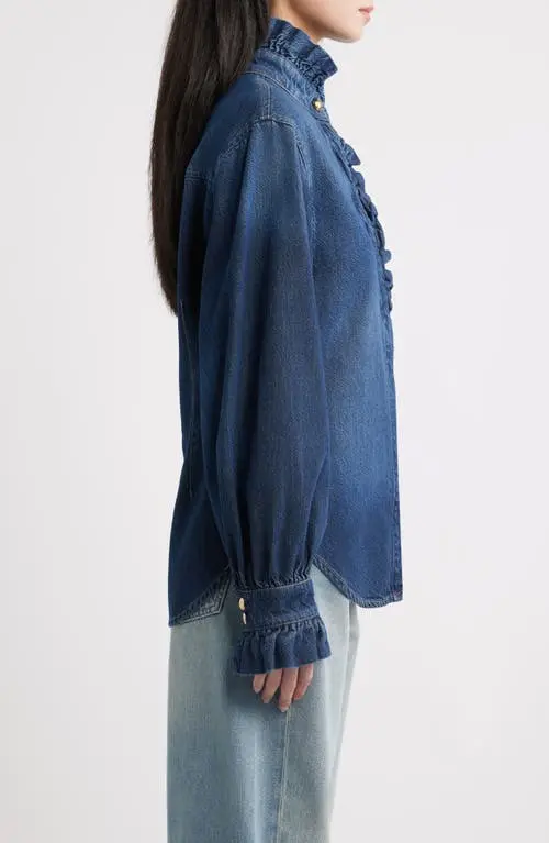 DL1961 Dl Aura Ruffle Denim Shirt