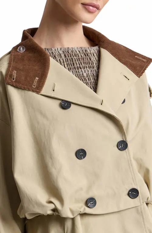 Avec Les Filles Blouson Peplum Trench Jacket
