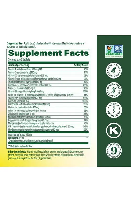 MEGAFOOD Advanced Multivitamin For 55+, Doctor Formulated, Vegetarian