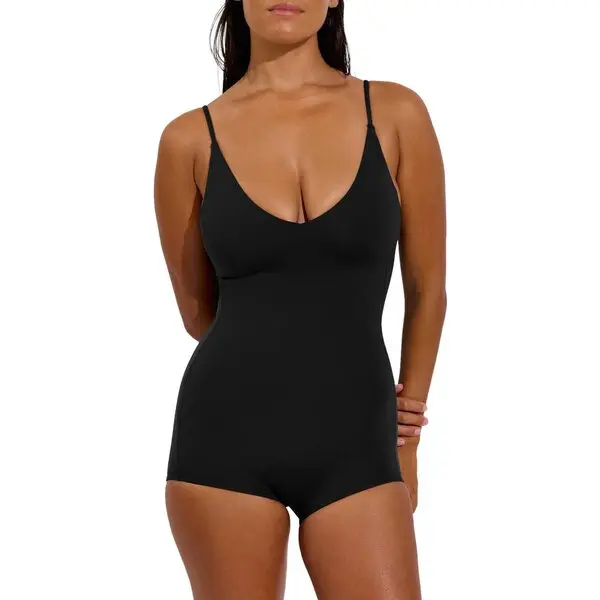 LEFT ON FRIDAY Sunday Suit Shortie One-piece Swimsuit - Jet Black