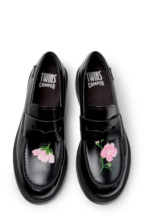 Camper Dean Twins Leather Loafer - Black