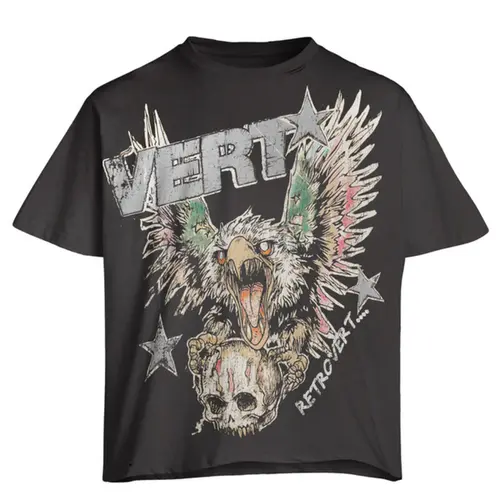 RETROVERT Falcon Skull Tee - Black