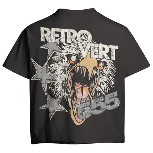 RETROVERT Falcon Skull Tee - Black