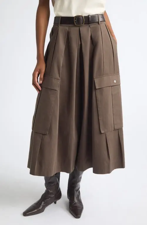Sea Tristan Pleated Cotton Culottes - Brown
