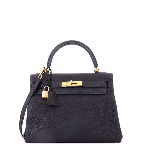 Hermès Kelly Handbag Togo With Gold Hardware 28 - Black