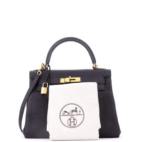 Hermès Kelly Handbag Togo With Gold Hardware 28 - Black