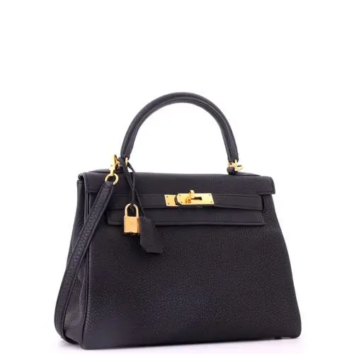 Hermès Kelly Handbag Togo With Gold Hardware 28 - Black
