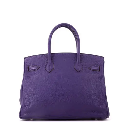 Hermès Birkin Handbag Purple Togo With Palladium Hardware 30