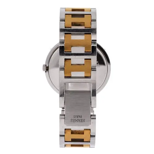 Hermès Clipper Quartz Watch Stainless Steel With Plated Metal 34