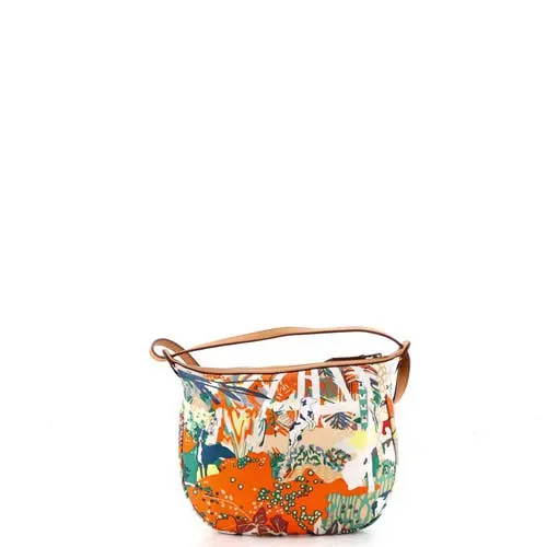 Hermès Sursoie To Go Pouch Printed Silk And Leather
