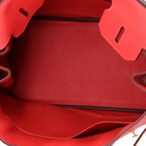 Hermès Birkin Handbag Pink Clemence With Gold Hardware 30