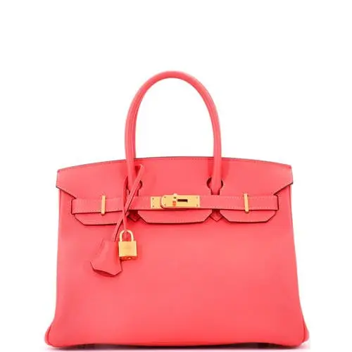 Hermès Birkin Handbag Epsom With Gold Hardware 30 - Red