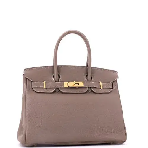Hermès Birkin Handbag Togo With Gold Hardware 30 - Grey