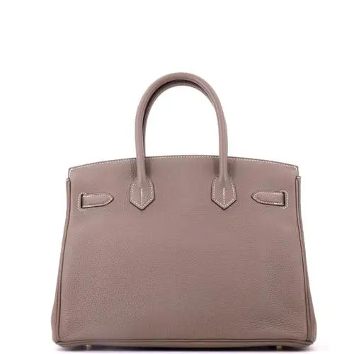 Hermès Birkin Handbag Togo With Gold Hardware 30 - Grey