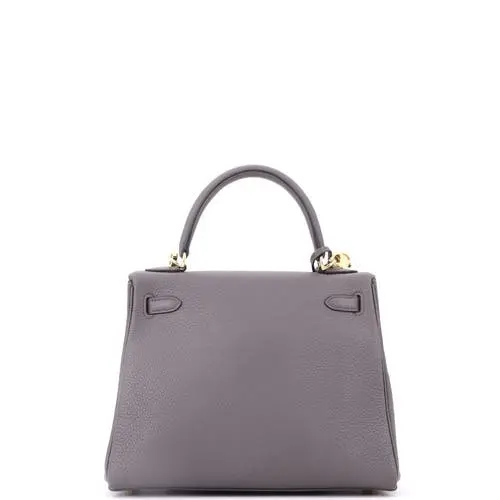 Hermès Kelly Handbag Togo With Gold Hardware 25 - Grey