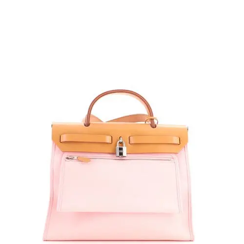 Hermès Herbag Zip Leather And Toile 31