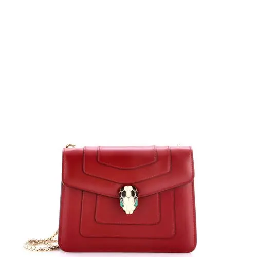 BVLGARI Serpenti Forever Square Shoulder Bag Leather Small