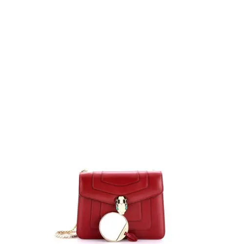 BVLGARI Serpenti Forever Square Shoulder Bag Leather Small