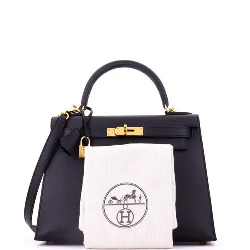 Hermès Kelly Handbag Epsom With Gold Hardware 28 - Black