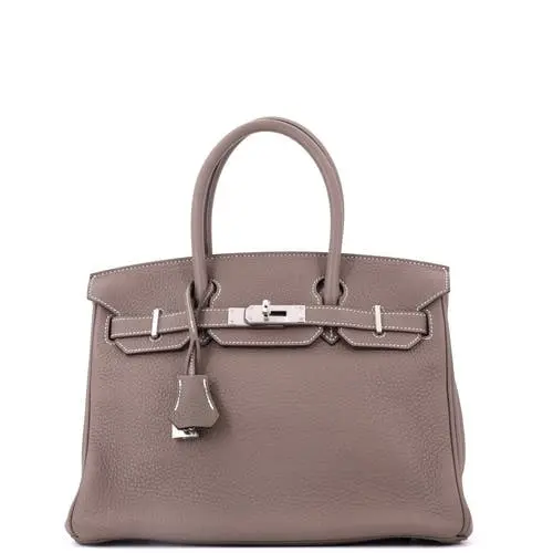 Hermès Birkin Handbag Clemence With Palladium Hardware 30