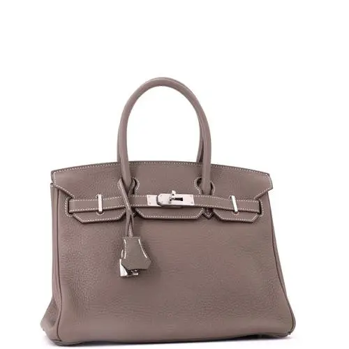 Hermès Birkin Handbag Clemence With Palladium Hardware 30