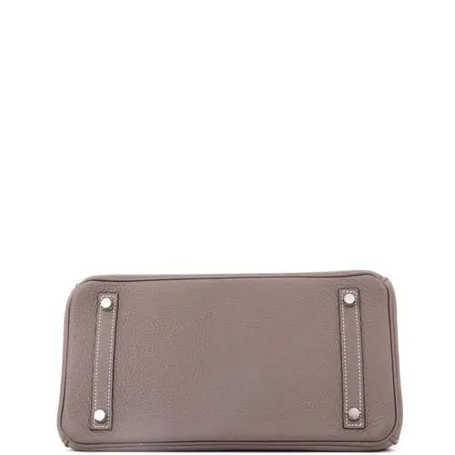 Hermès Birkin Handbag Clemence With Palladium Hardware 30