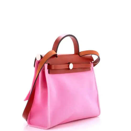 Hermès Herbag Zip Leather And Toile 31