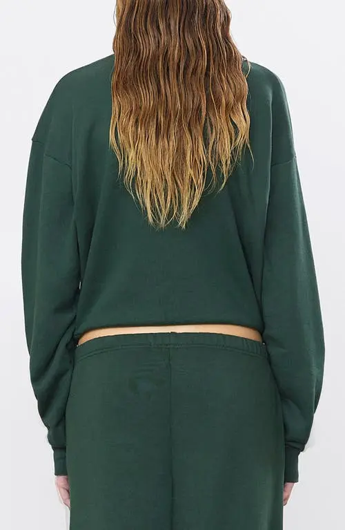 Eterne Cropped Polo Sweatshirt - Forest