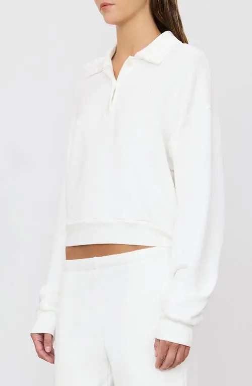 Eterne Cropped Polo Sweatshirt