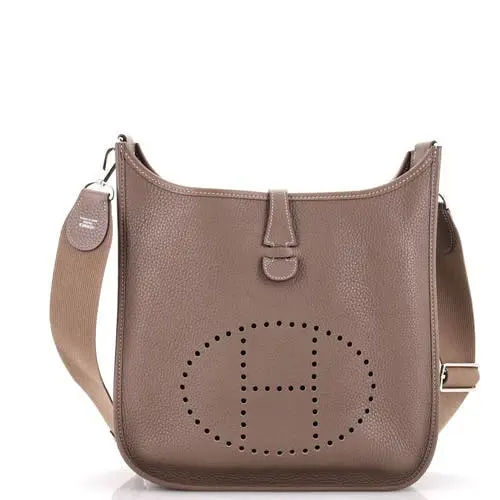 Hermès Evelyne Bag Gen Iii Clemence Gm - Grey