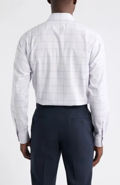 Nordstrom Traditional Fit Plaid Shirt - Purple Vitorio Plaid