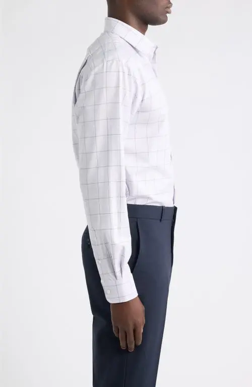 Nordstrom Traditional Fit Plaid Shirt - Purple Vitorio Plaid